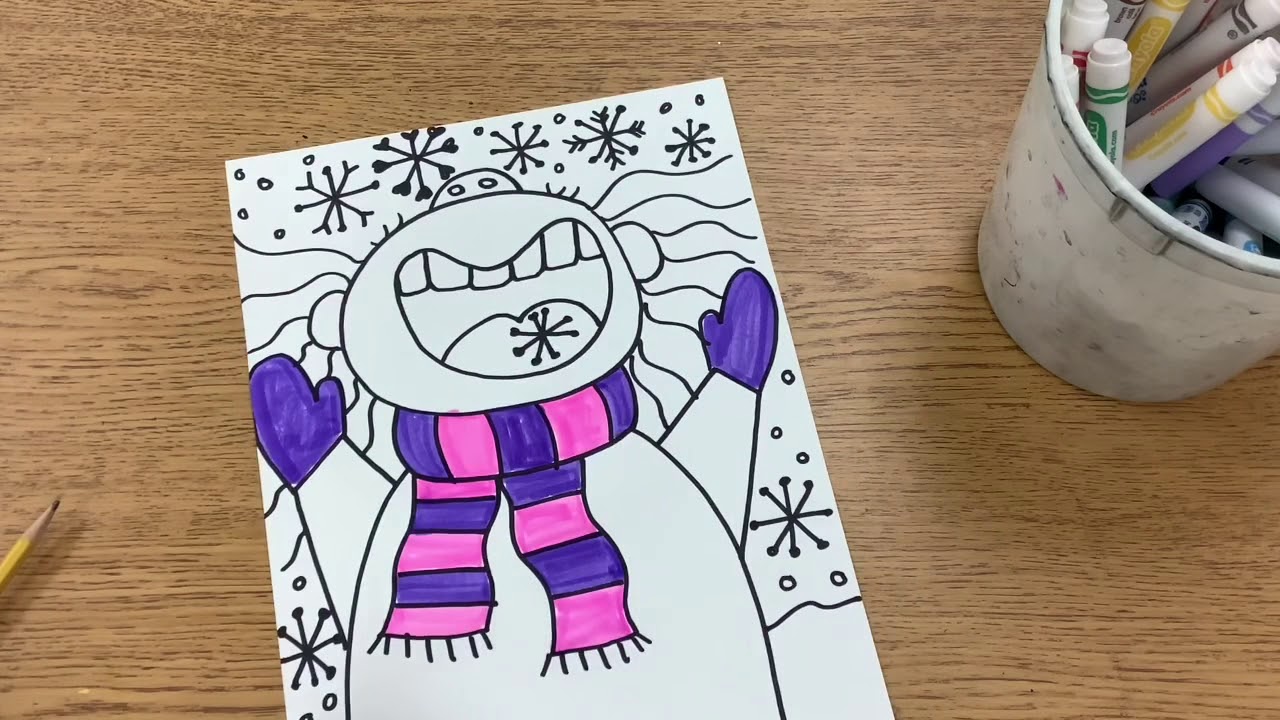 Catching Snowflakes Drawing - YouTube