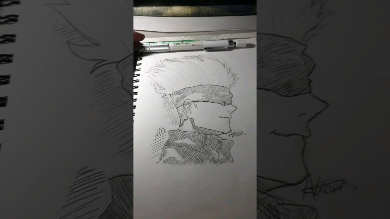 Drawing Gojo Side profile #art #animedrawing #anime # ...