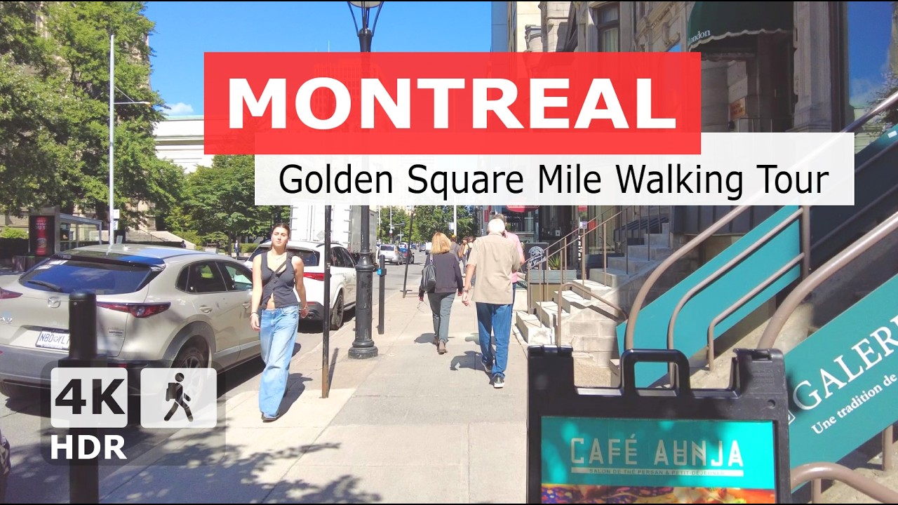 [ 4K ] Golden Square Mile Walking Tour | Downtown | Montreal Quebec ...