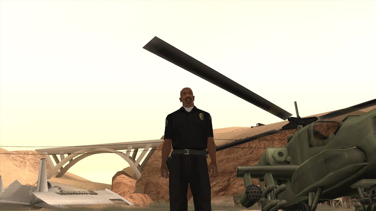 Officer Carl Johnson completes the mission Learning to Fly - Airstrip ...