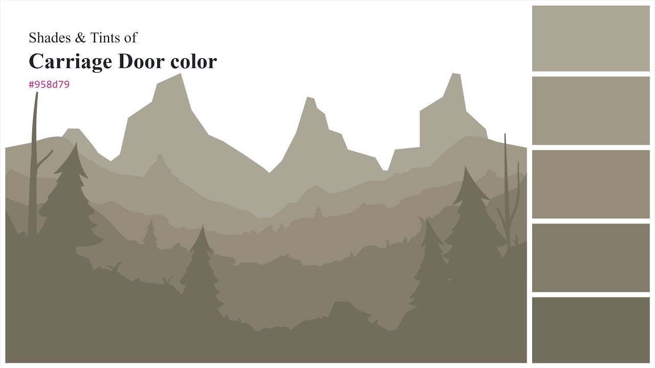 Shades & Tints of Carriage Door color #958d79 A Warm Brown color ...