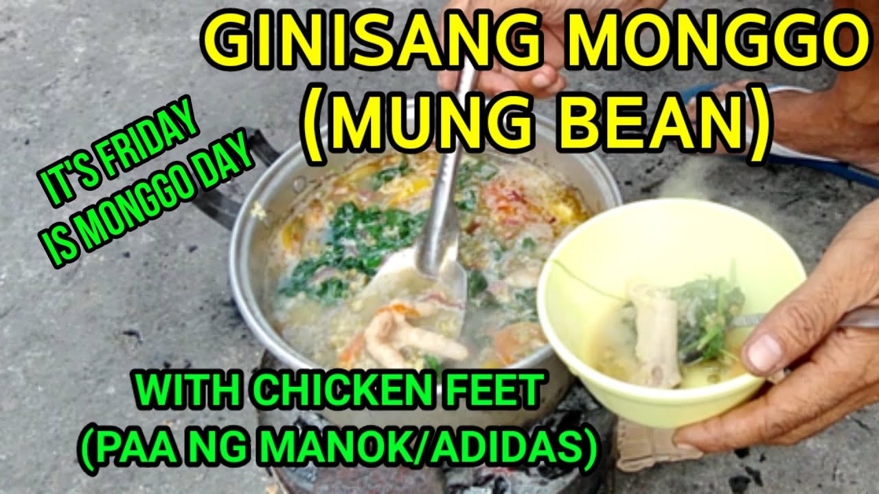 GINISANG MONGGO WITH CHICKEN FEET | MUNG BEANS W/ADIDAS | COOKING| toto ...