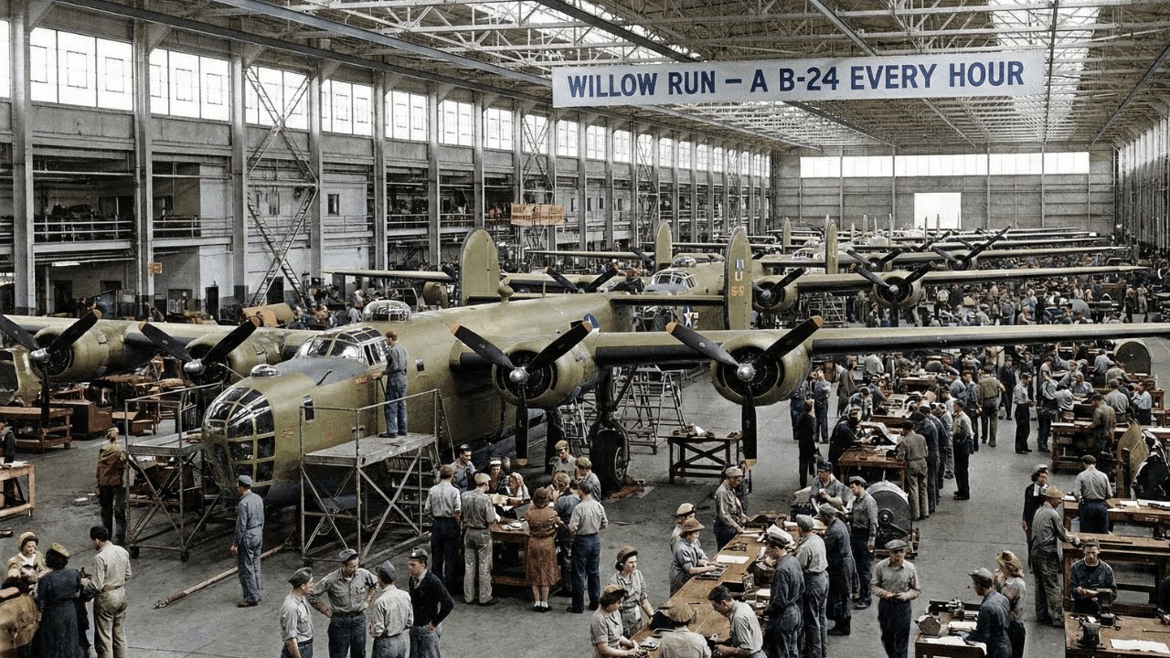 Inside Willow Run Assembly: How 42,000 Workers Built 1 B-24 Every 63 ...