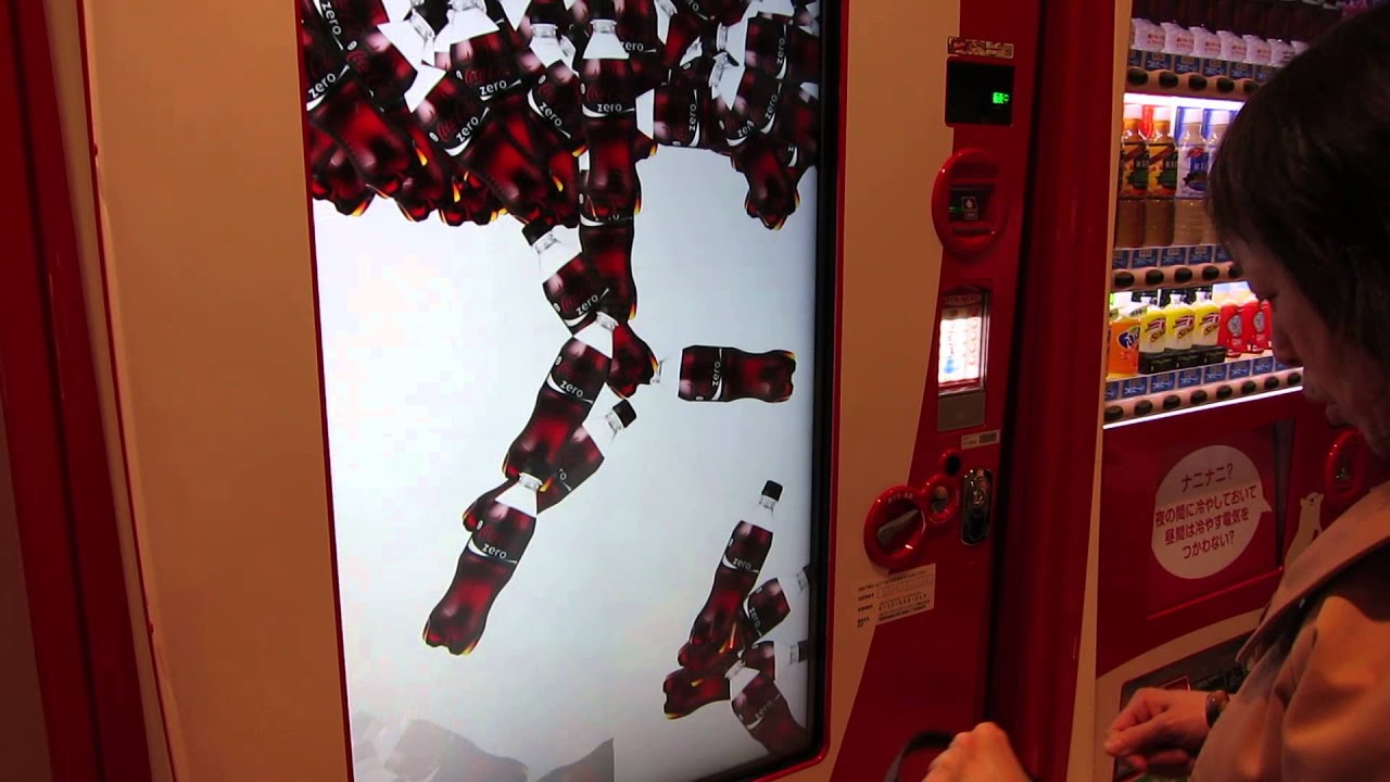Amazing Japanese Coca Cola vending machine - aJapaneseDream.com - YouTube
