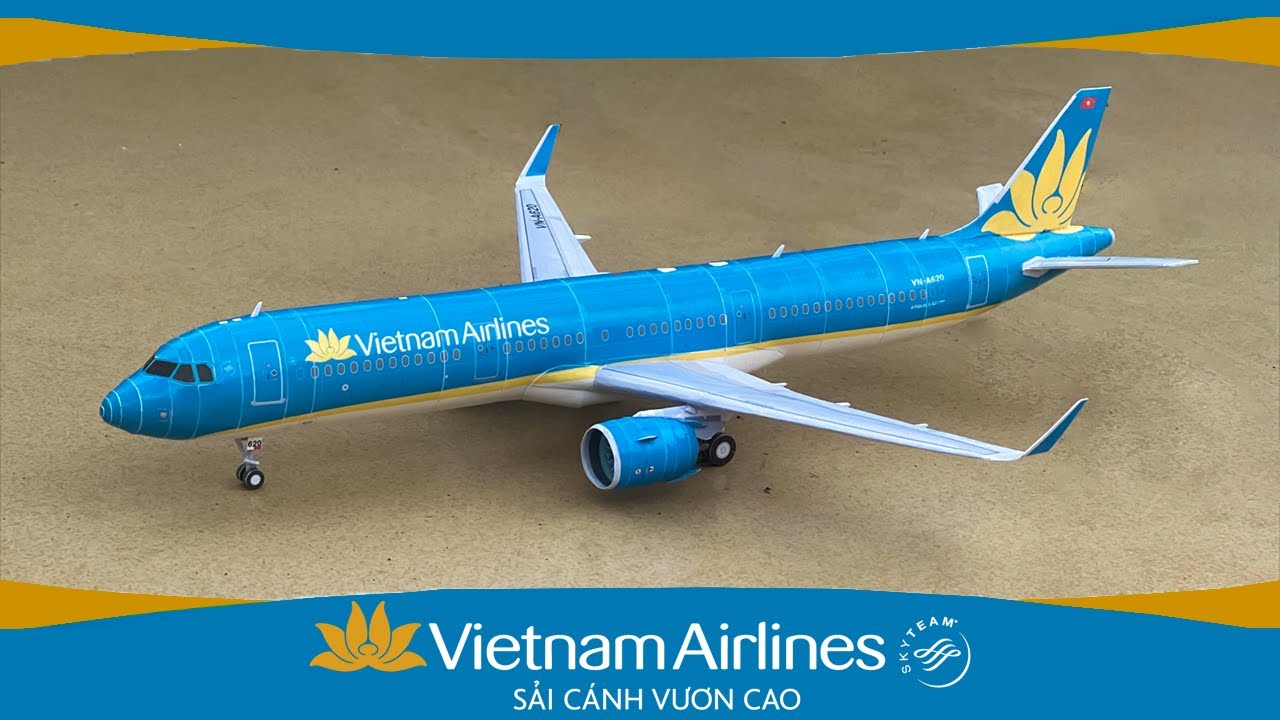 Vietnam Airlines Airbus A321neo Papercraft (1:144) - YouTube