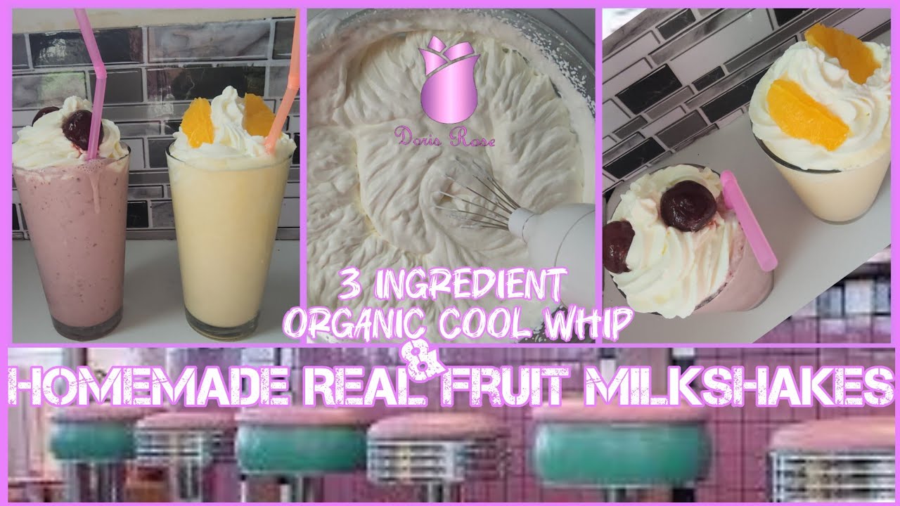 Homemade Real Fruit Milkshakes: Cherry Delight & Orange Dream ( 3 ...