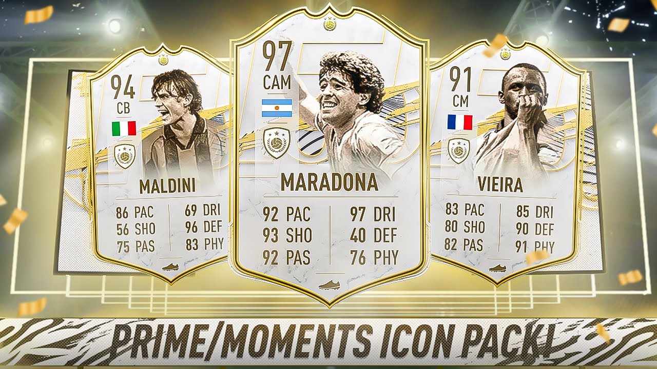 OMG I PACKED MOMENTS MALDINI, VIEIRA & MARADONA!! INSANE ICON PACKS ...