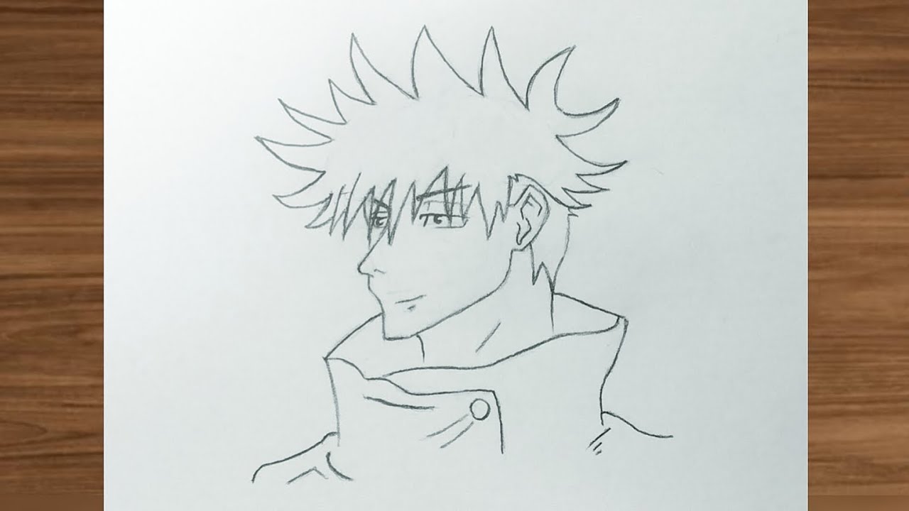 How to draw Megumi Fushiguro (an anime character) step by step for ...