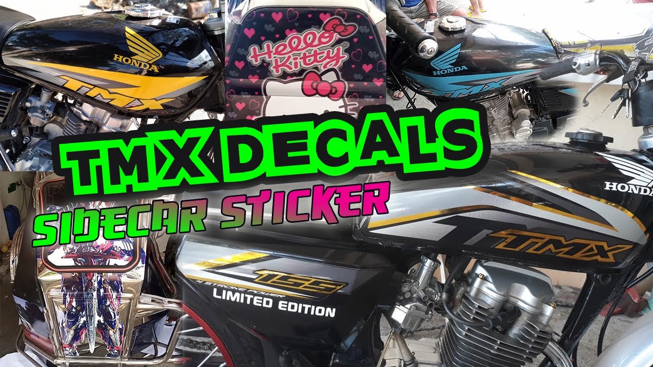HONDA TMX DECALS | SIDECAR STICKERS INSTALLATION CAMLINK DESIGN - YouTube