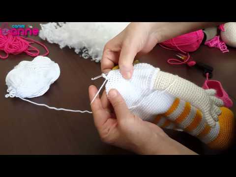 Bebek Boyun Örülüşü ve Başın Gövdeye Eklenmesi Örgü Oyuncak Amigurumi , Canım Anne @Canım Anne