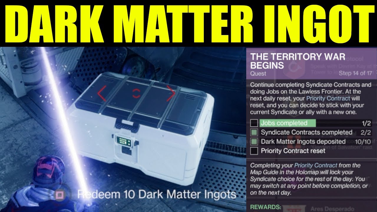 Destiny 2 - dark matter ingots deposited | the territory war begins ...
