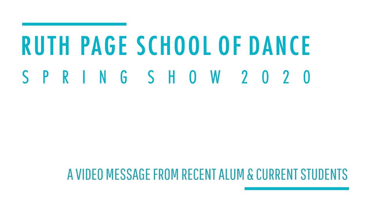 Ruth Page School of Dance - Video Message from Alum and Students - YouTube