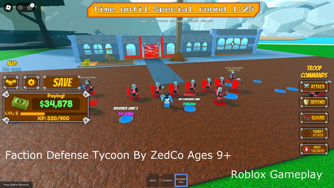 Faction Defense Tycoon By ZedCo Ages 9+ (Roblox Gameplay) - YouTube
