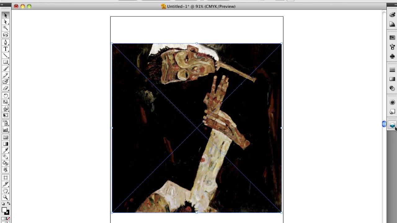 Illustrator: Place a reference image on a template layer - YouTube