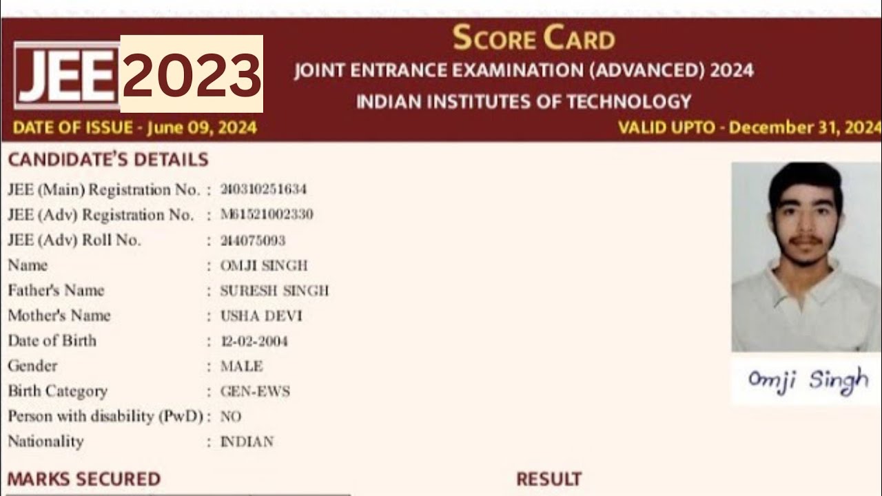 JEE Mains Result 2023 And JEE Advanced 2023 Result ☠️ - YouTube