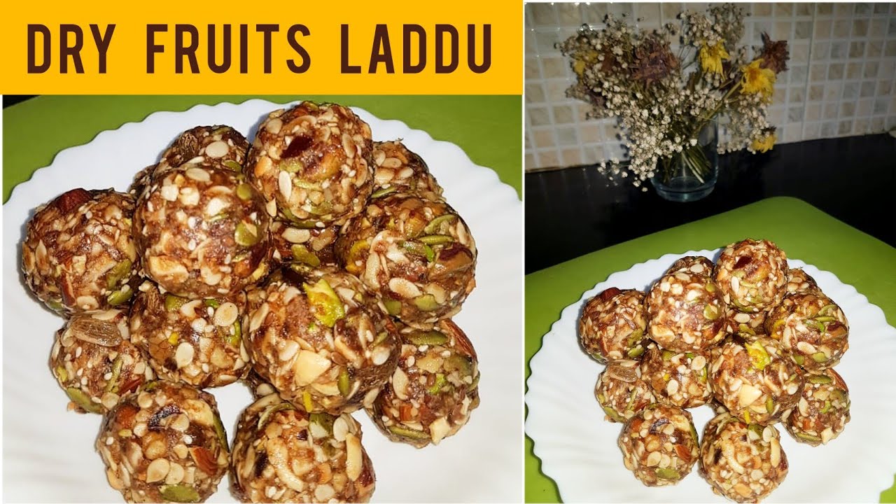 Dates & Nuts special Laddu | Mix Dry fruits Laddu snack | Contains ...