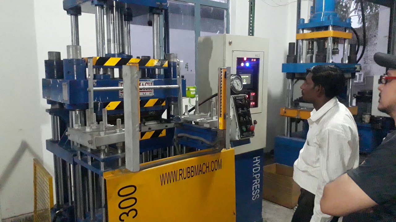 rubber injection molding 4 piller type hydraulic press 4 port 2000 cc ...