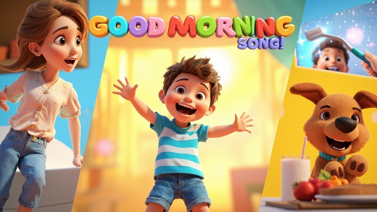 Good Morning Song for Kids | Wake Up & Morning Routine Cartoon Rhyme ...