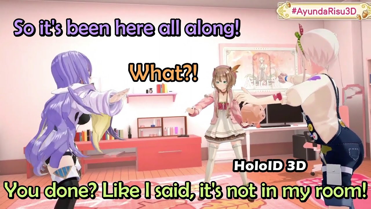 Moona and Iofi Raid Risu's Room Only to Find Risu Having Fun with Moona ...