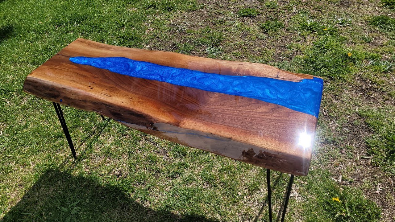 Faux Epoxy River Bench! - YouTube