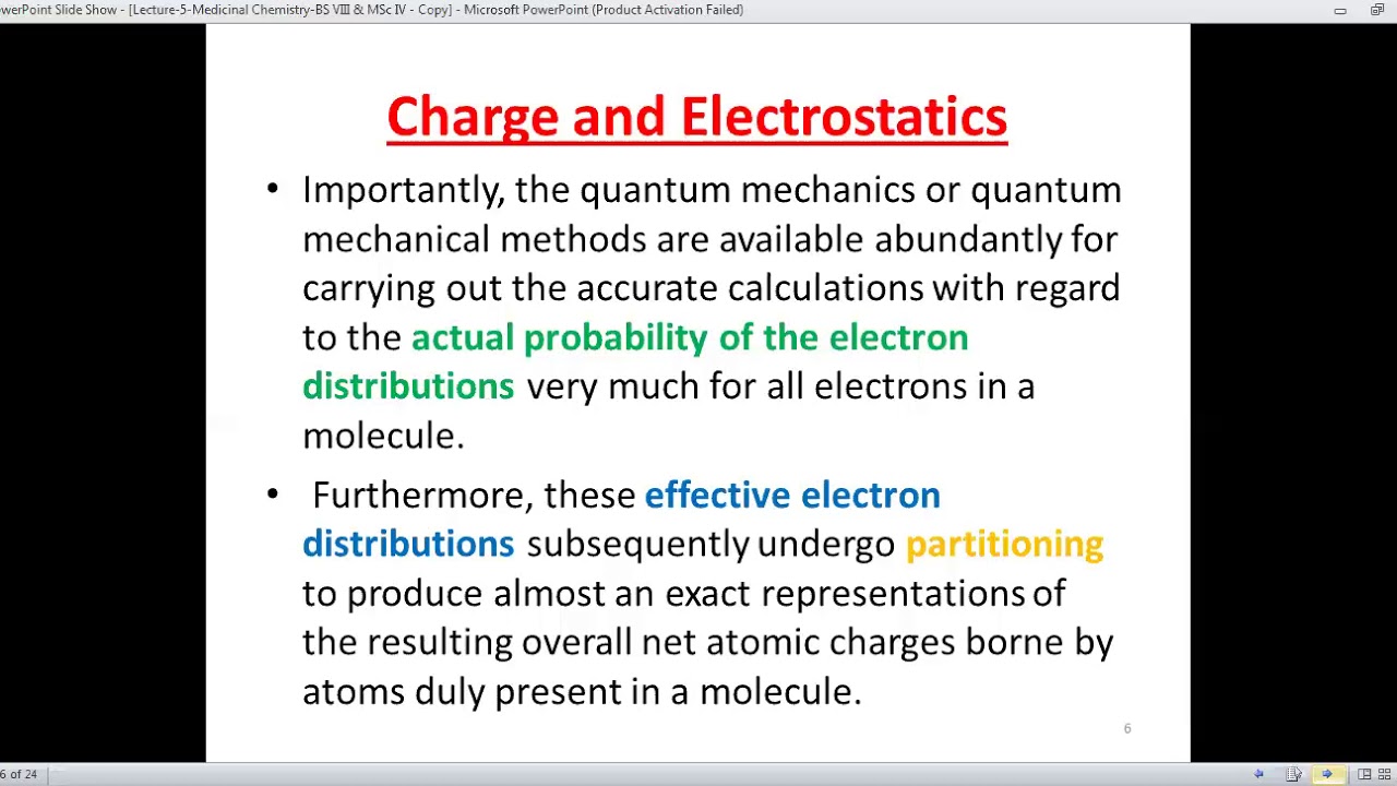 Lecture 5 | Medicinal Chemistry | Molecular Electrostatic Potential (MEP) - YouTube