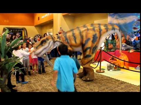 Tracey the T-Rex dancing with Jeremy - YouTube