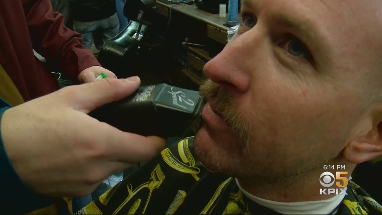 East Bay Firefighters Shave Mustaches for Cancer Awareness - YouTube