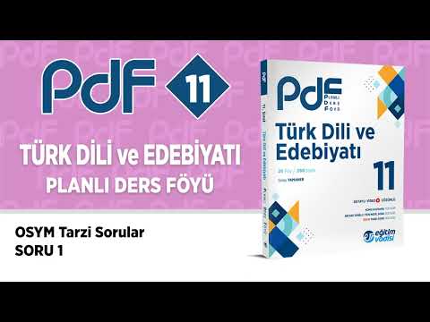 11  Sınıf TDE PDF Föy 16 ÖSYM Tarzı Sorular Soru Çözümleri