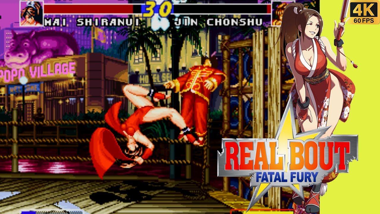 Real Bout Fatal Fury (1995) - Arcade Walkthrough - Mai Shiranui - 4K 60 FPS. - YouTube