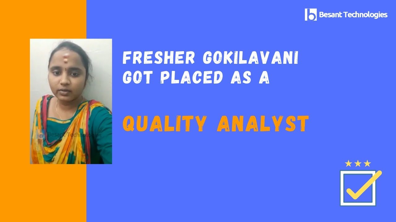 Besant Technologies Electronic City Reviews | Gokila Got Placed as ...