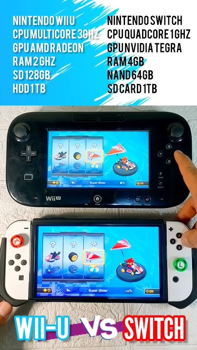 Perbandingan Nintendo Wii U vs Nintendo Switch oled - sama sama 1TB ...
