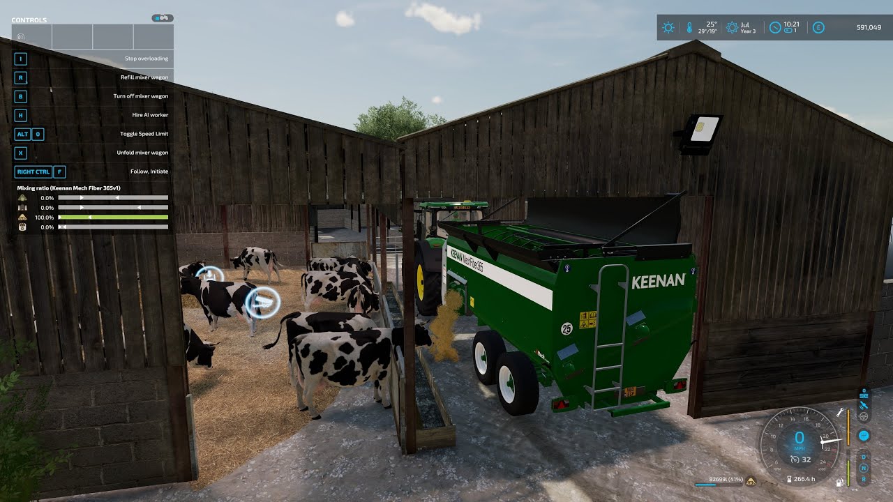FS 22 Court Farm 36 (Seasons, Precision Farming) Feeding Sheep & Cows ...