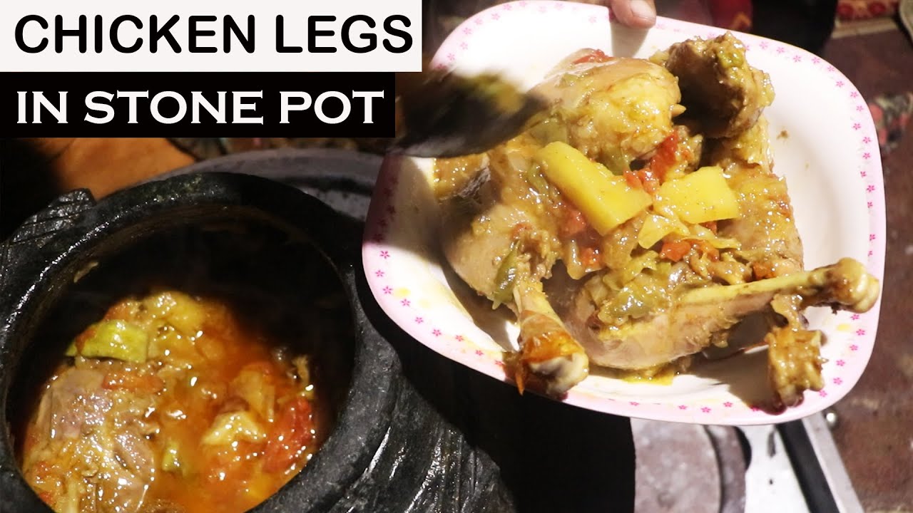 COOKED CHICKEN LEGS IN STONE POT AND GET AMAZING RESULT - YouTube