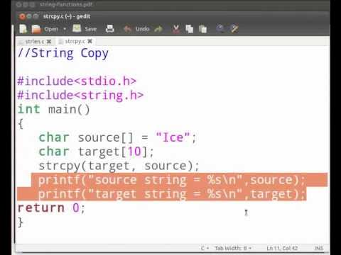 String Library Functions - English - YouTube