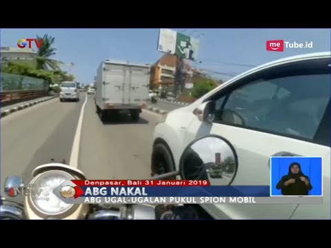 [Video Amatir] ABG Ugal-ugalan di Jalan dan Rusak Spion Mobil - BIS 01/02