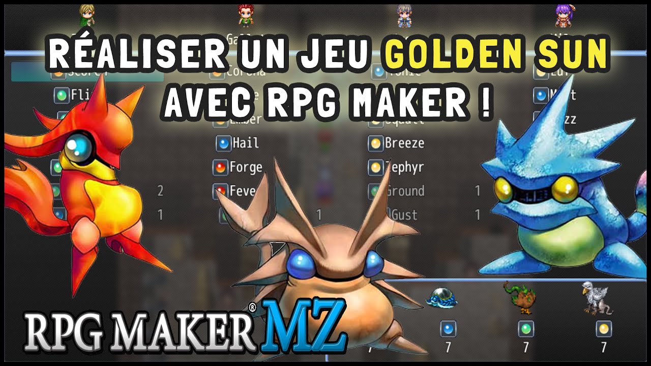 Réaliser un jeu Golden Sun avec RPG MAKER ! - YouTube