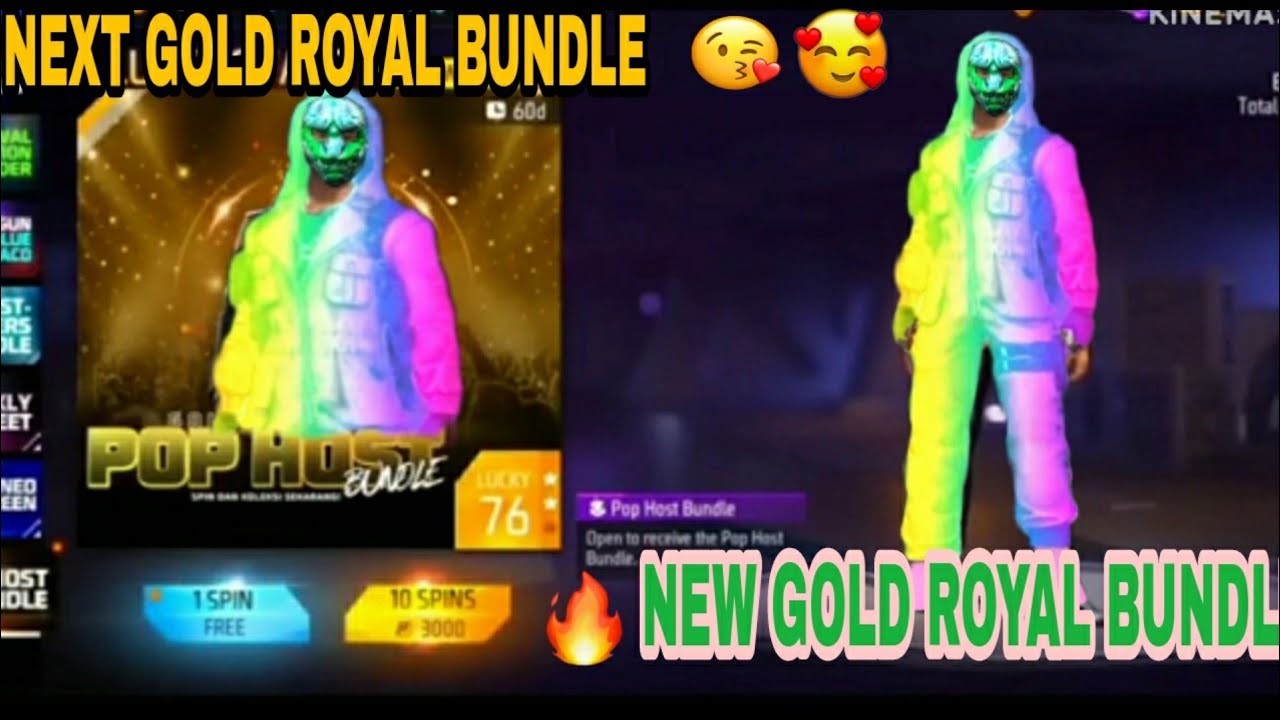 FREEFIRE NEXT GOLD ROYAL BUNDLE 🤗 NEW FF GOLD ROYAL BUNDLE FREE | # ...