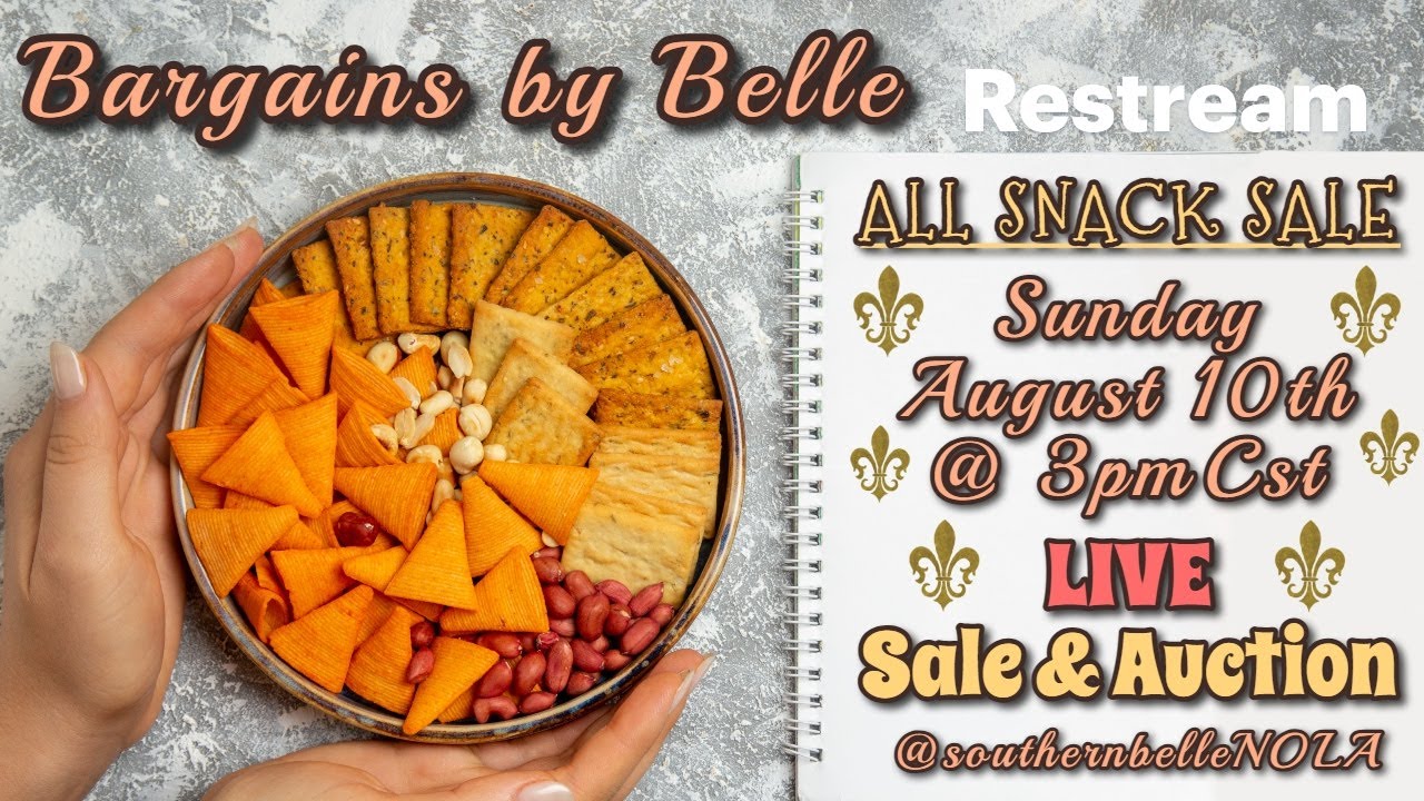 SUNDAY SNACK SALE #Sale #Auction - BARGAINS BY BELLE - Come shop, chat ...