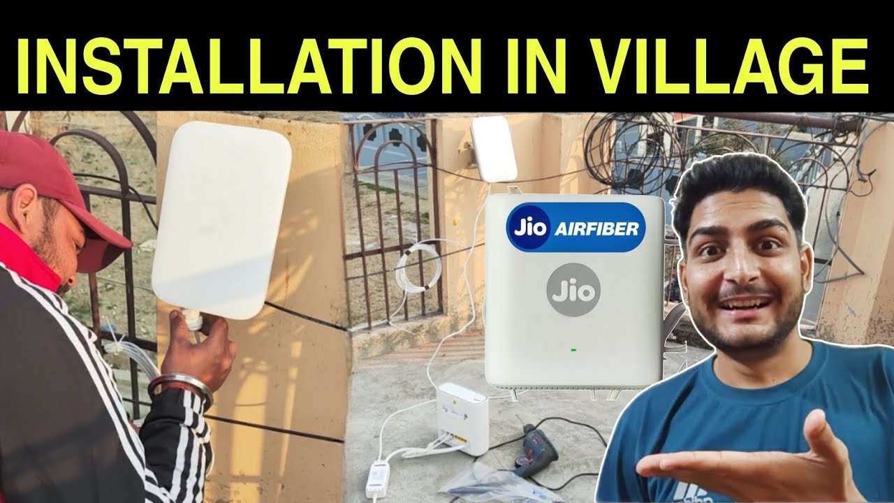 Jio Airfiber installation Video in Village | Jio Air Fiber Speed Test ...