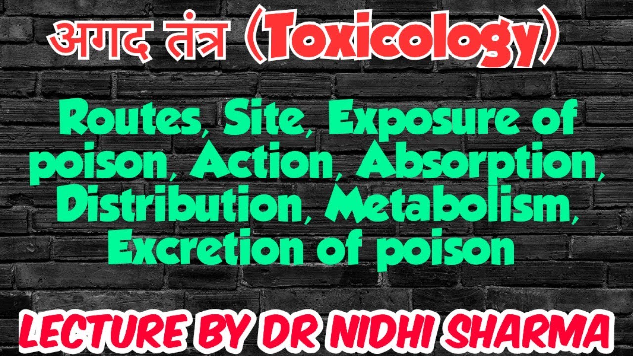 Routes,Site Exposure of Poison | Action, Absorption, Distribution ...