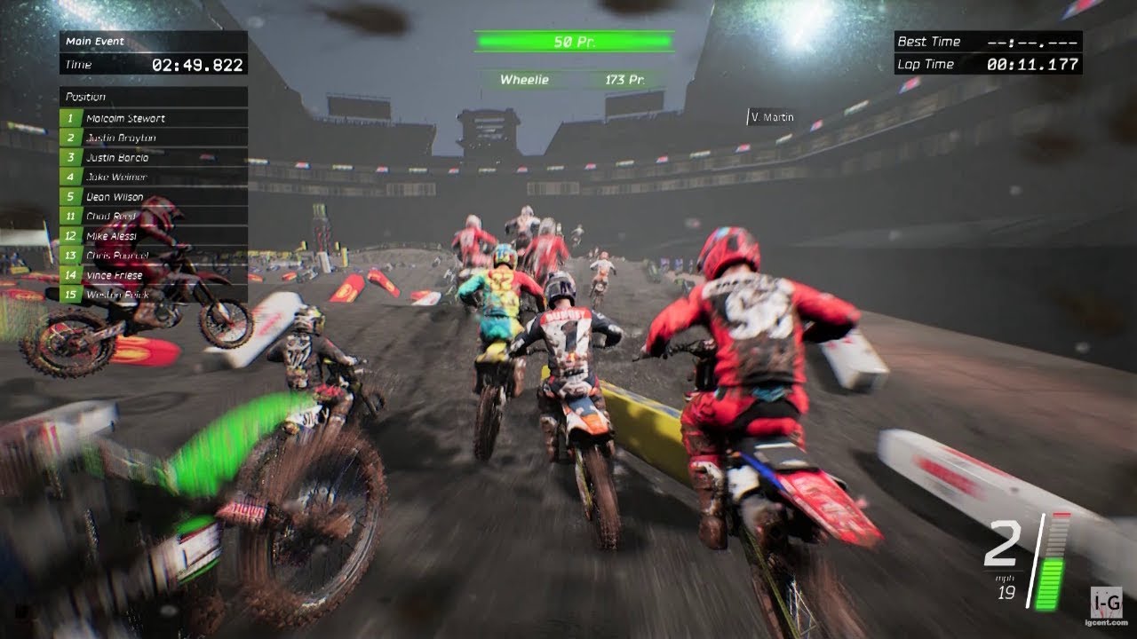 Monster Energy Supercross - The Official Videogame - Rain Gameplay ...
