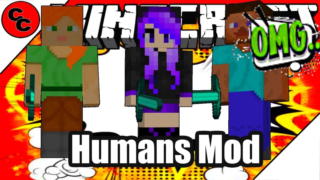 Minecraft Mods: " Humans Mod 1.2.2 " - YouTube