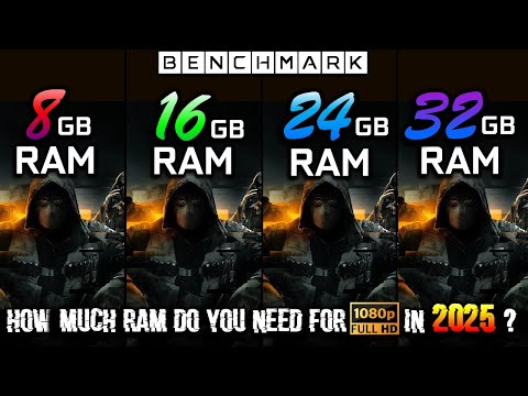 How much RAM do you need in 2025? 8 GB vs 16GB vs 24 GB vs 32GB / Test 10 Games - 1080p  RTX 4060 Ti