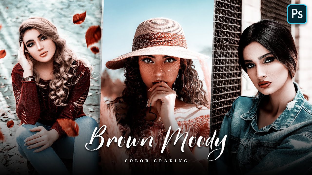 Dark Moody Brown Color Grading Effect in Photoshop | Color Grading ...