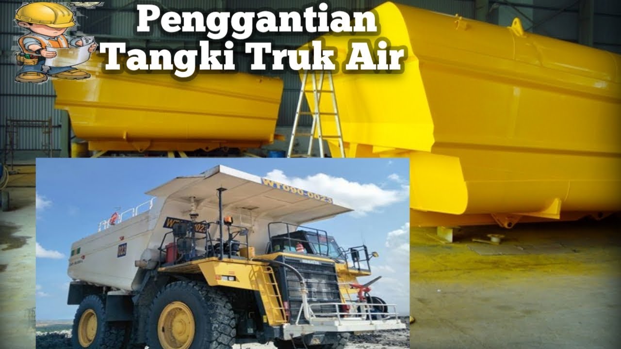 REMOVE INSTALL WATERTANK HD 785 KOMATSU - YouTube