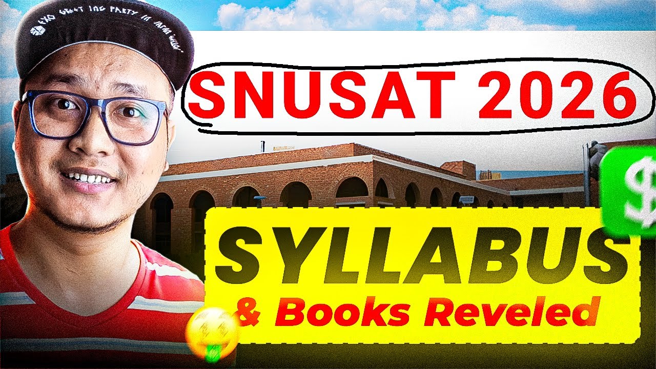SNUSAT Syllabus 2026 📘 Best Books + Full Exam Strategy | Must Watch for ...