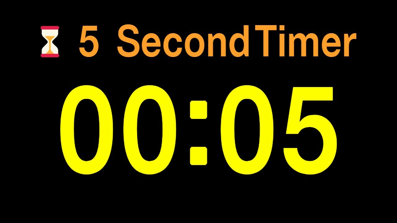 ⏱ 5 Second Timer / 🔊 Alarm / 👍 Simple Timer - YouTube