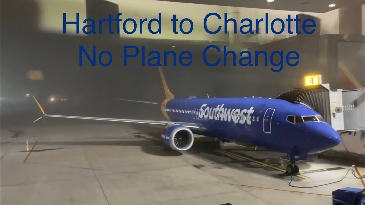 Hartford BDL to Charlotte CLT via Baltimore BWI Southwest Boeing 737 ...