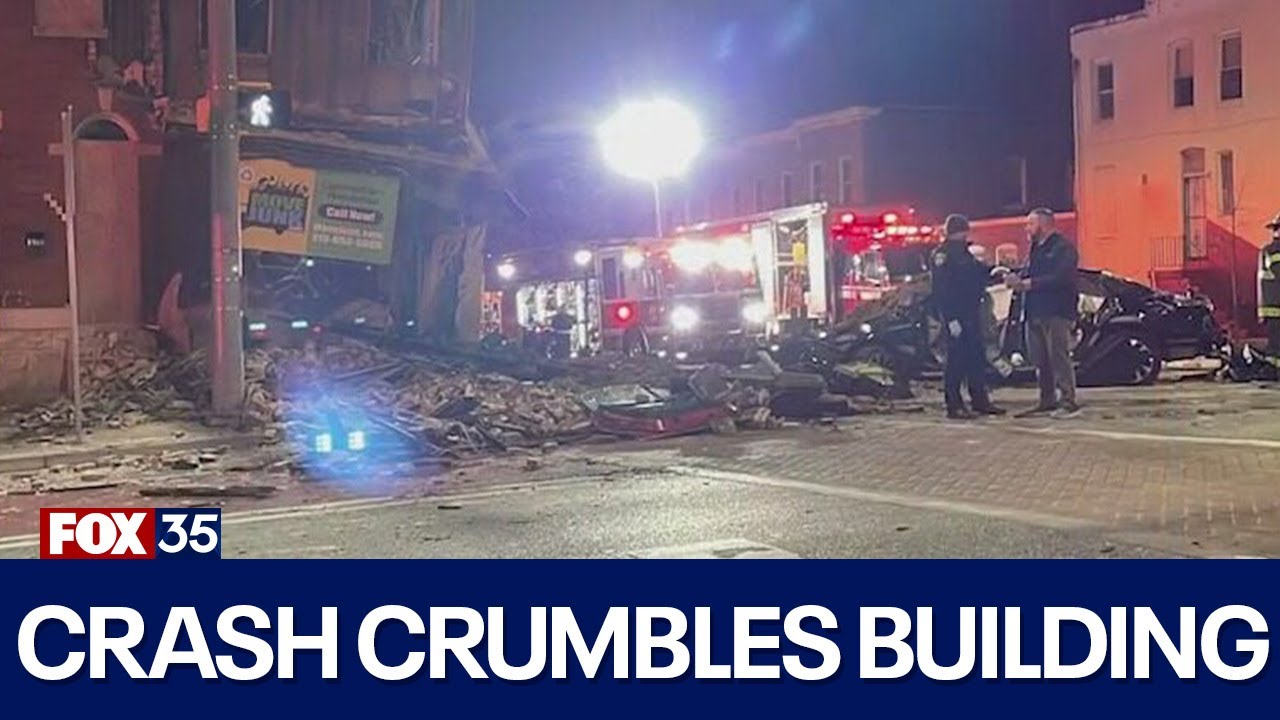 1 dead, several hurt after cars crash into Baltimore building causing ...