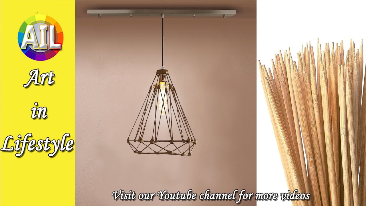 #Beautiful Home Decor using Skewers #Craft using Bamboo Stick #3D ...